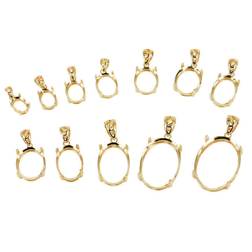 Gold Pendants Settings – DIY Jewelry
