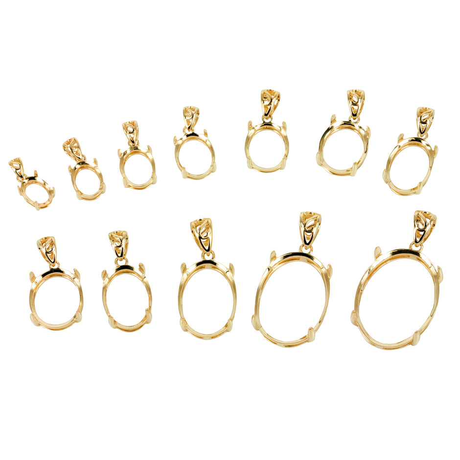Gold Pendants Settings – DIY Jewelry